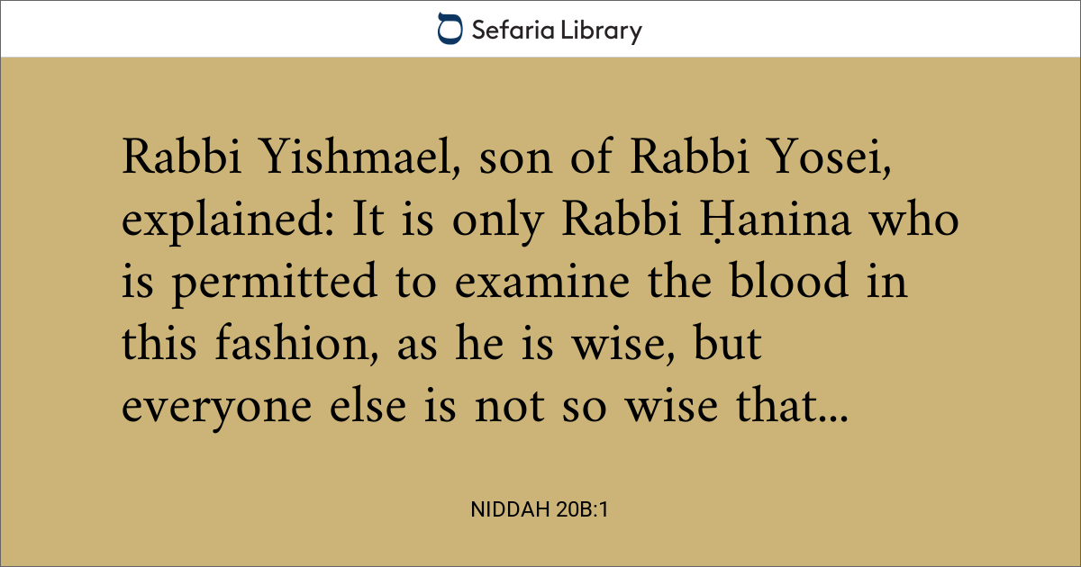 Niddah 20b:1 | Sefaria Library