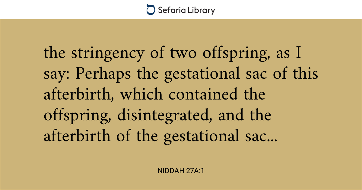Niddah 27a:1 | Sefaria Library
