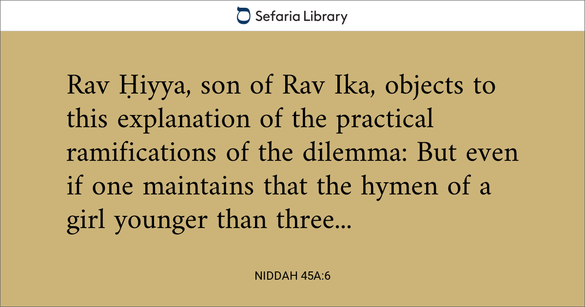 Niddah 45a:6 | Sefaria Library