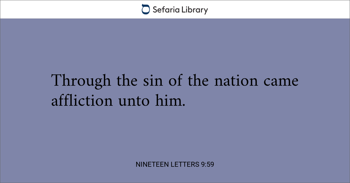 Nineteen Letters 9:59