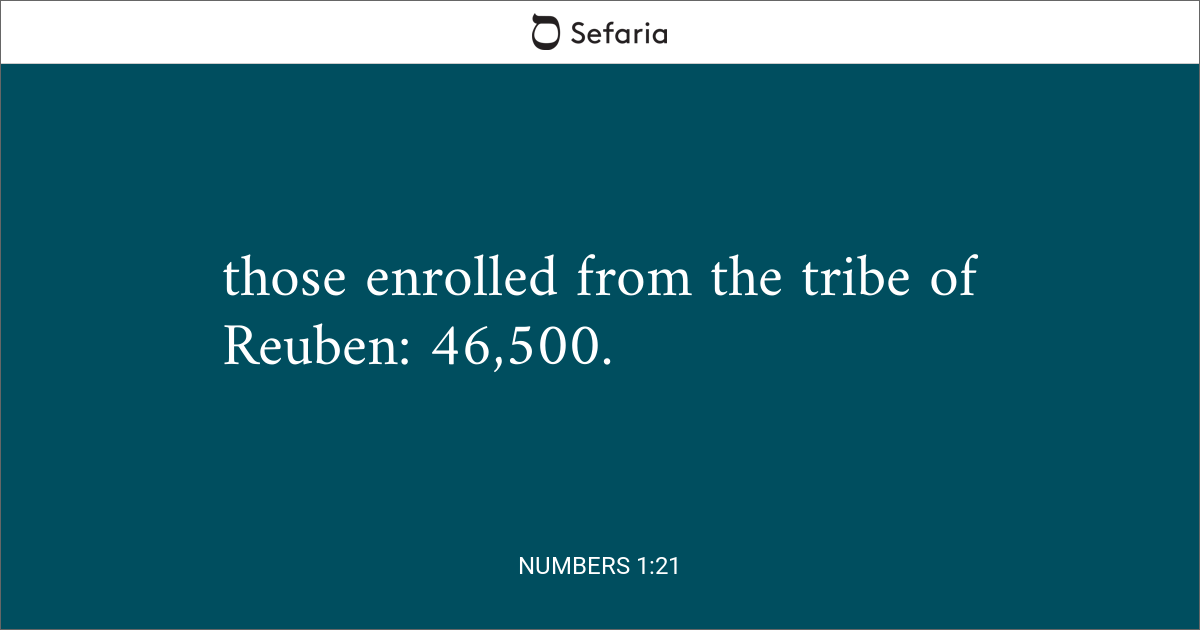 Numbers 1:21