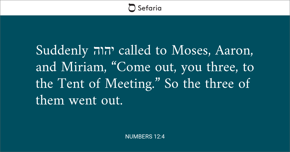 Numbers 12:4