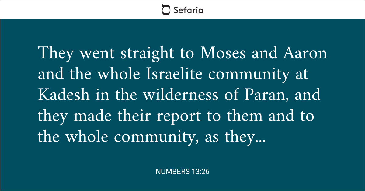 Numbers 13:26