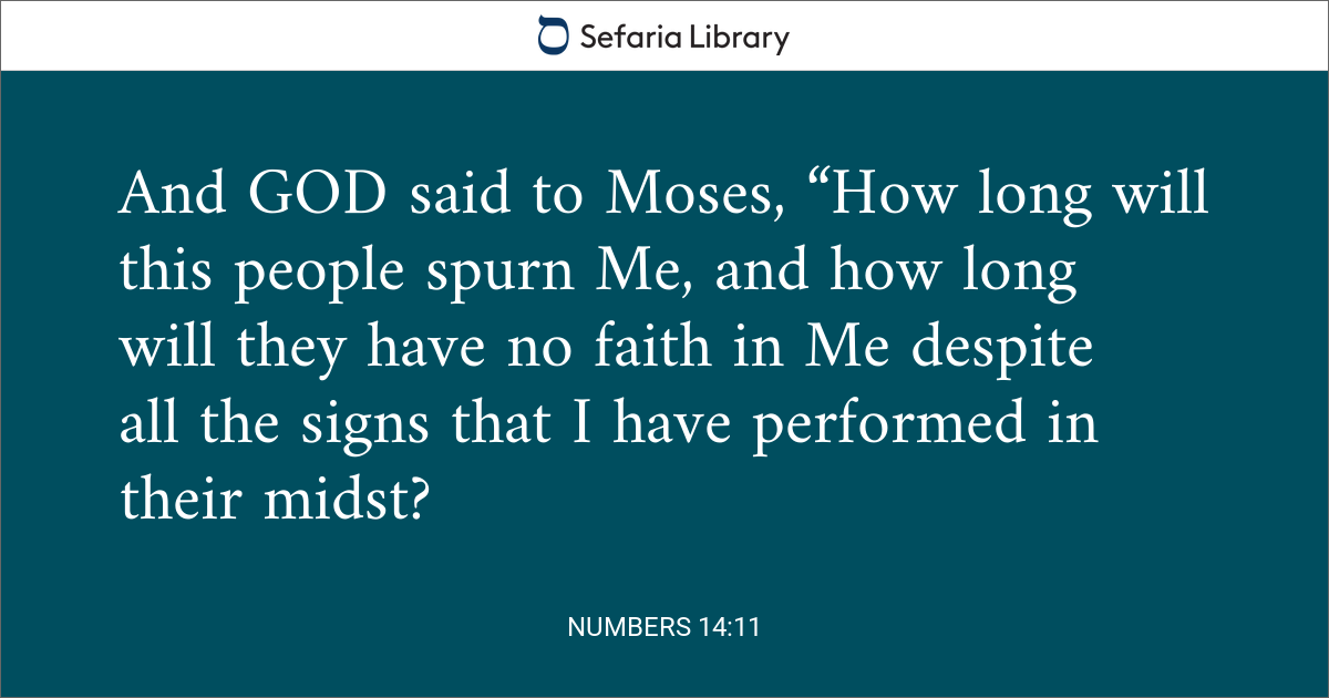 Numbers 14:11 | Sefaria Library