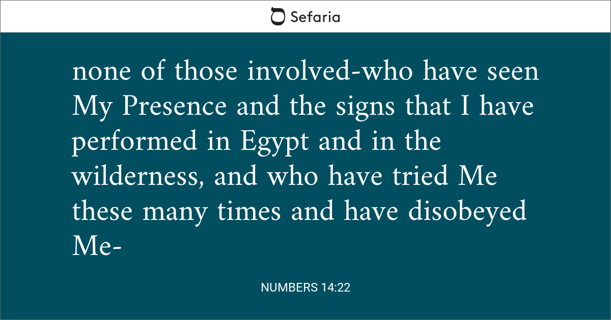 Numbers 14:22