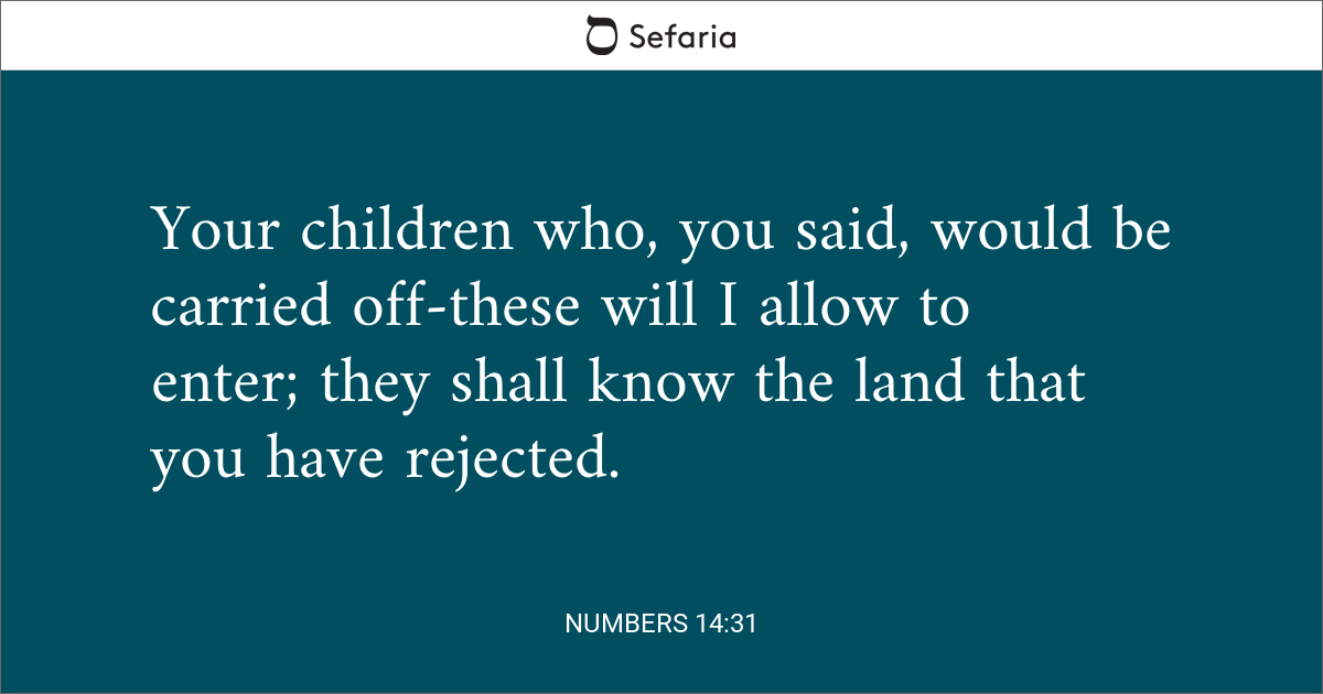 Numbers 14:31