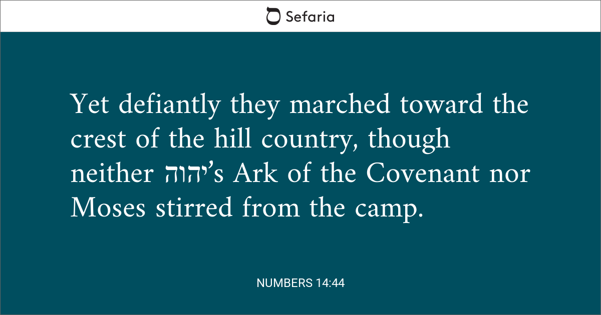 Numbers 14:44