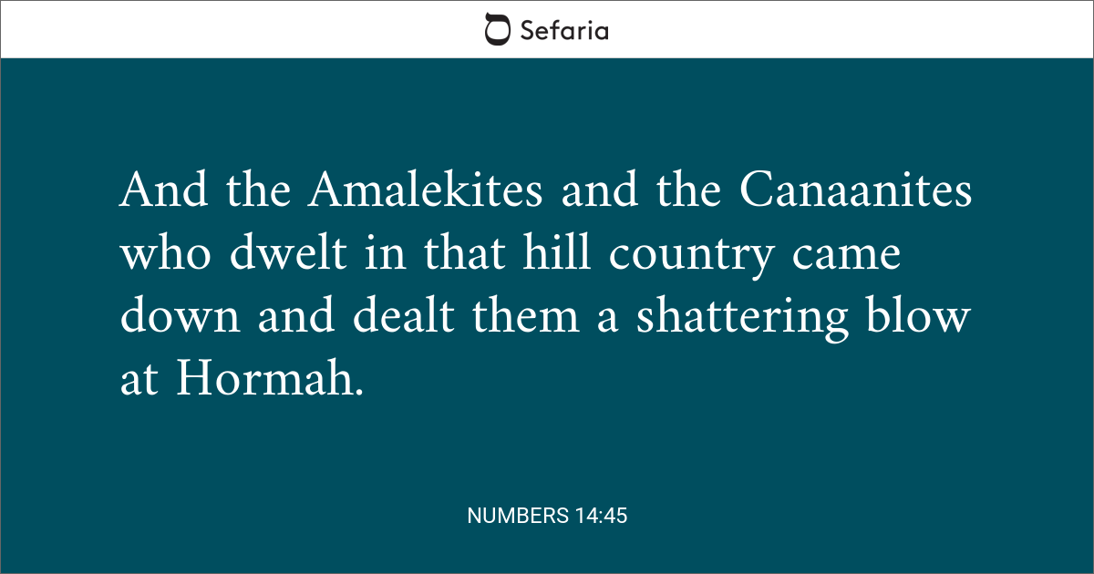 Numbers 14:45