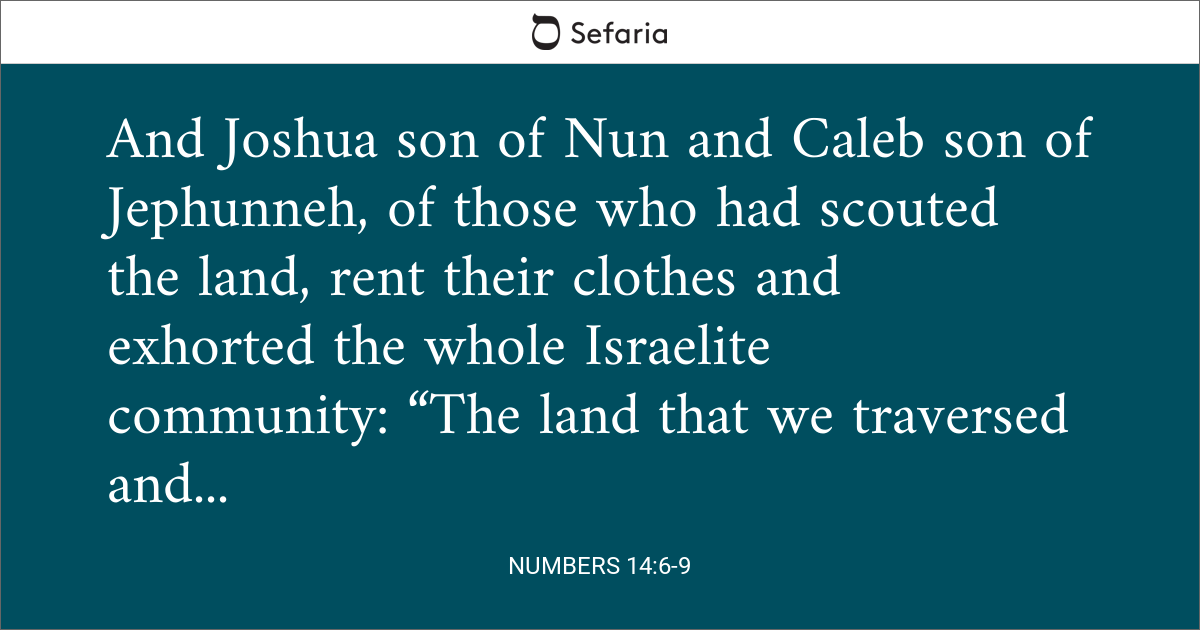 Numbers 14:6-9