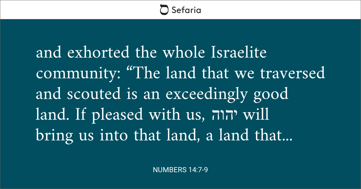 Numbers 14:7-9
