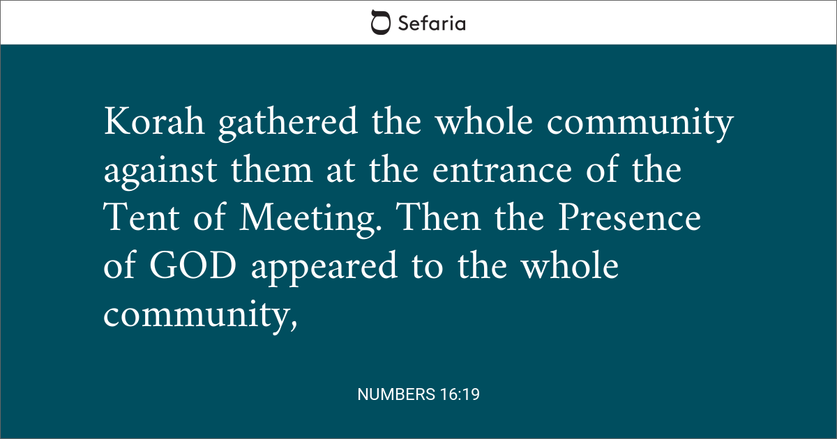 Numbers 16:19