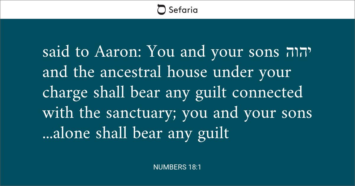 Numbers 18:1