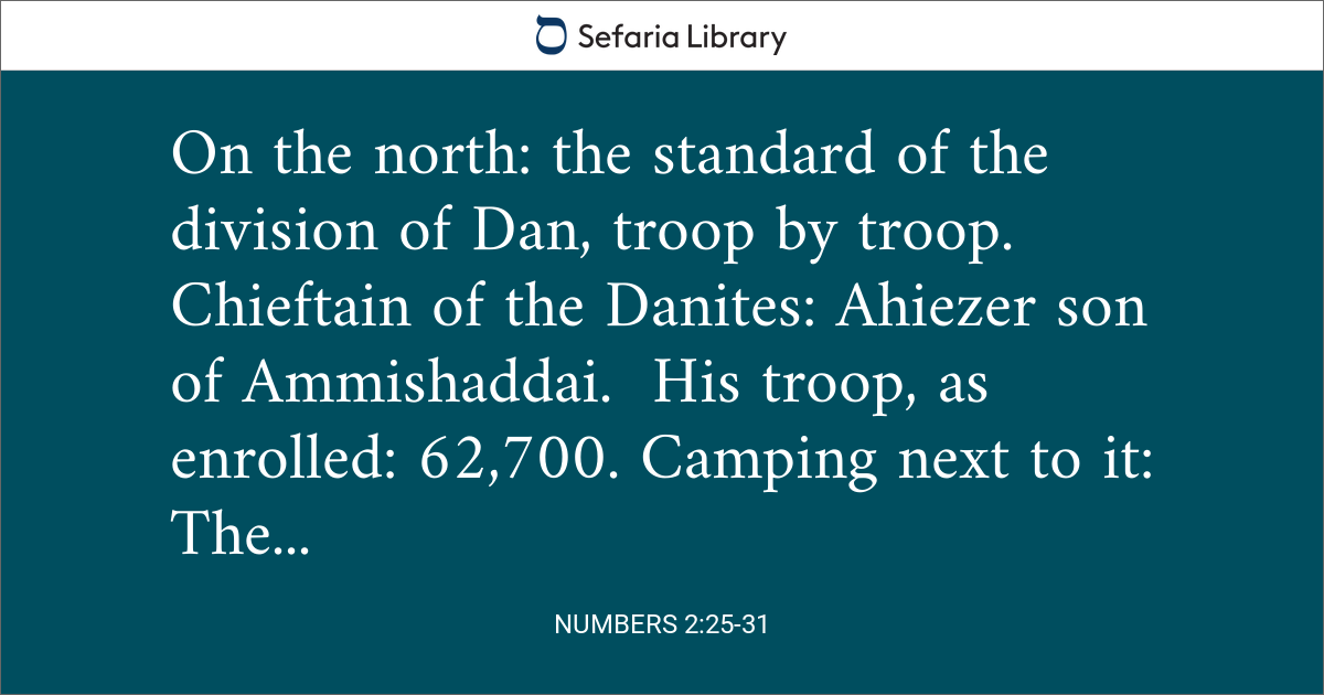 Numbers 2:25-31