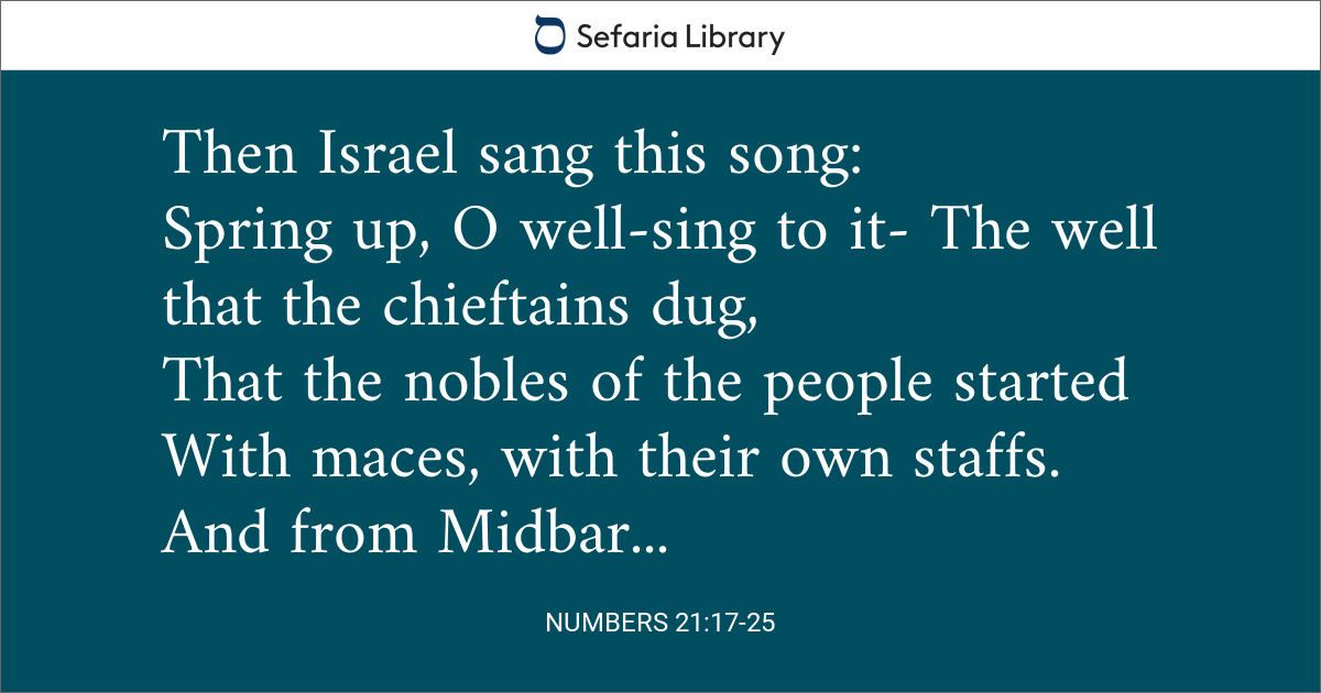 Numbers 21:17-25