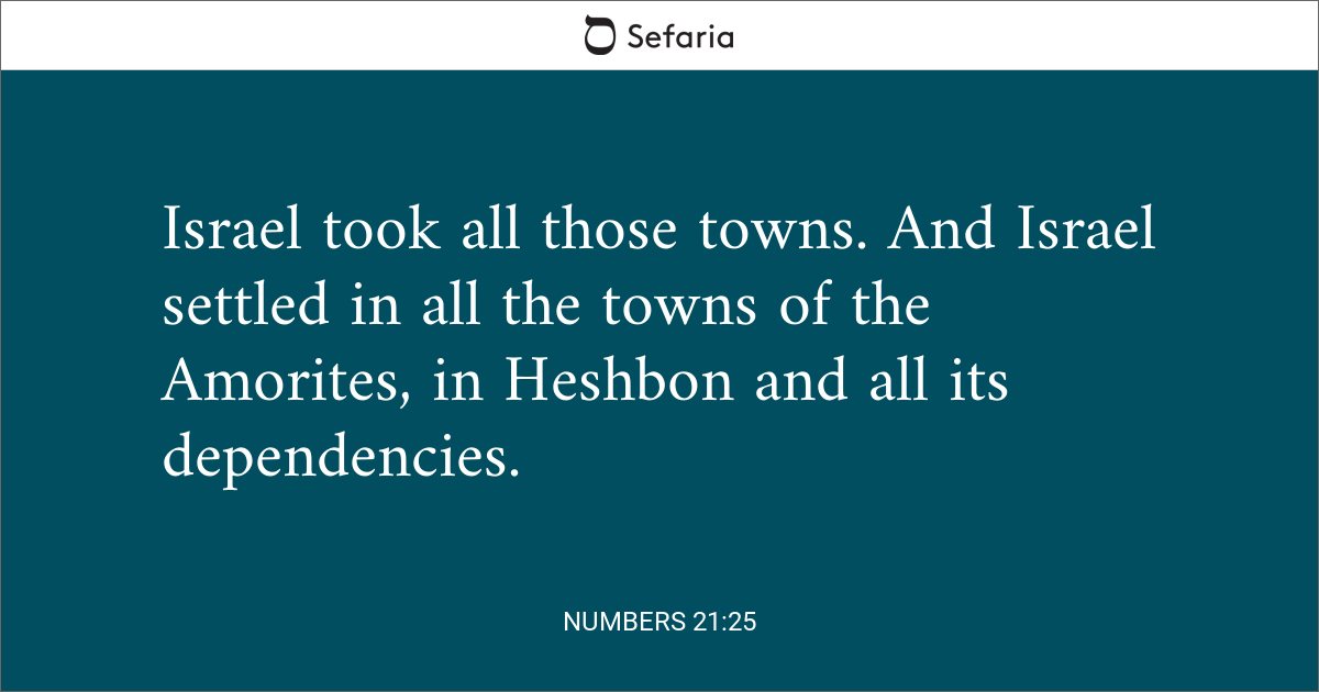 Numbers 21:25