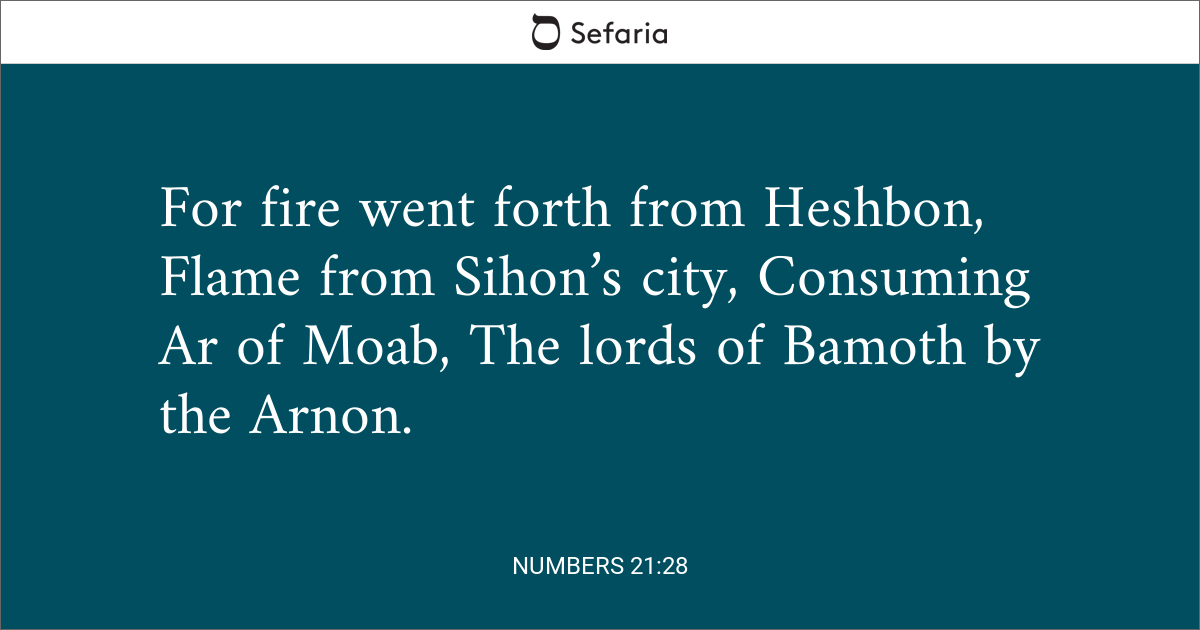Numbers 21:28
