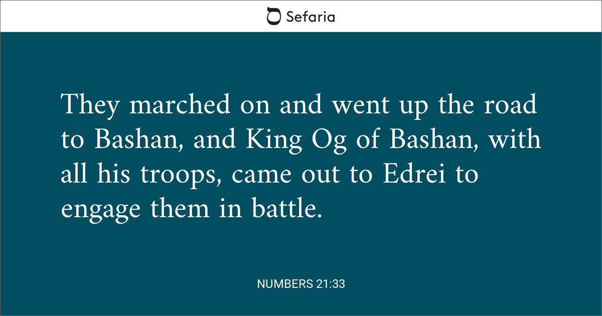 Numbers 21:33