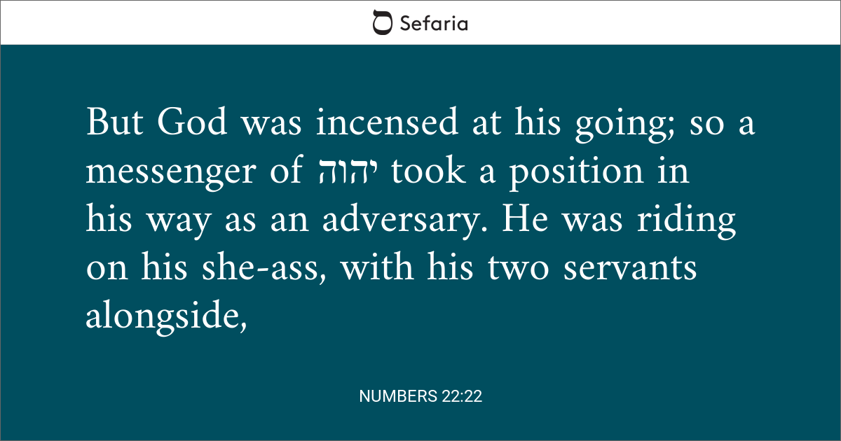 Numbers 22:22