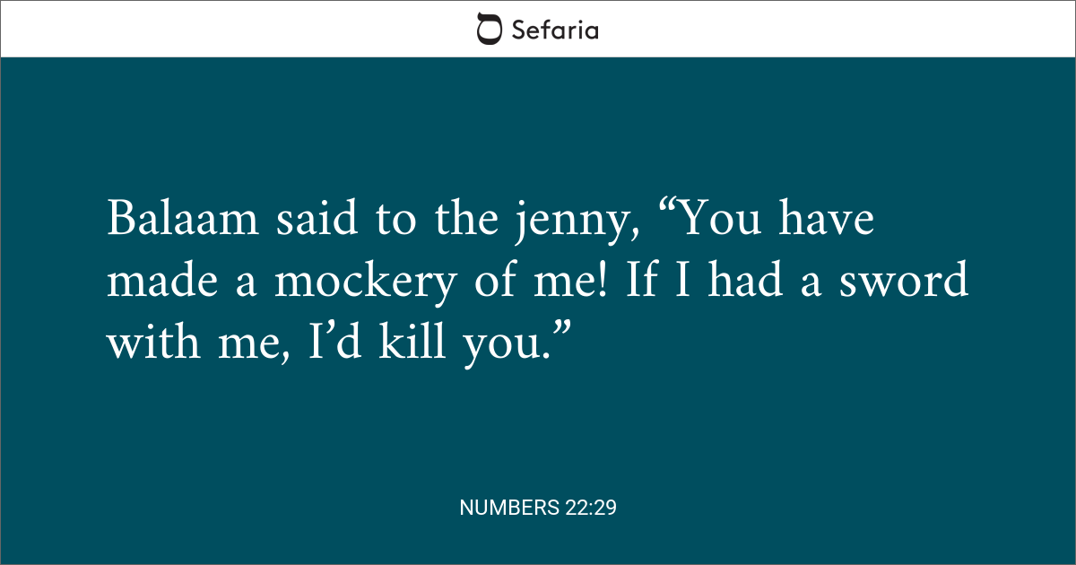 Numbers 22:29