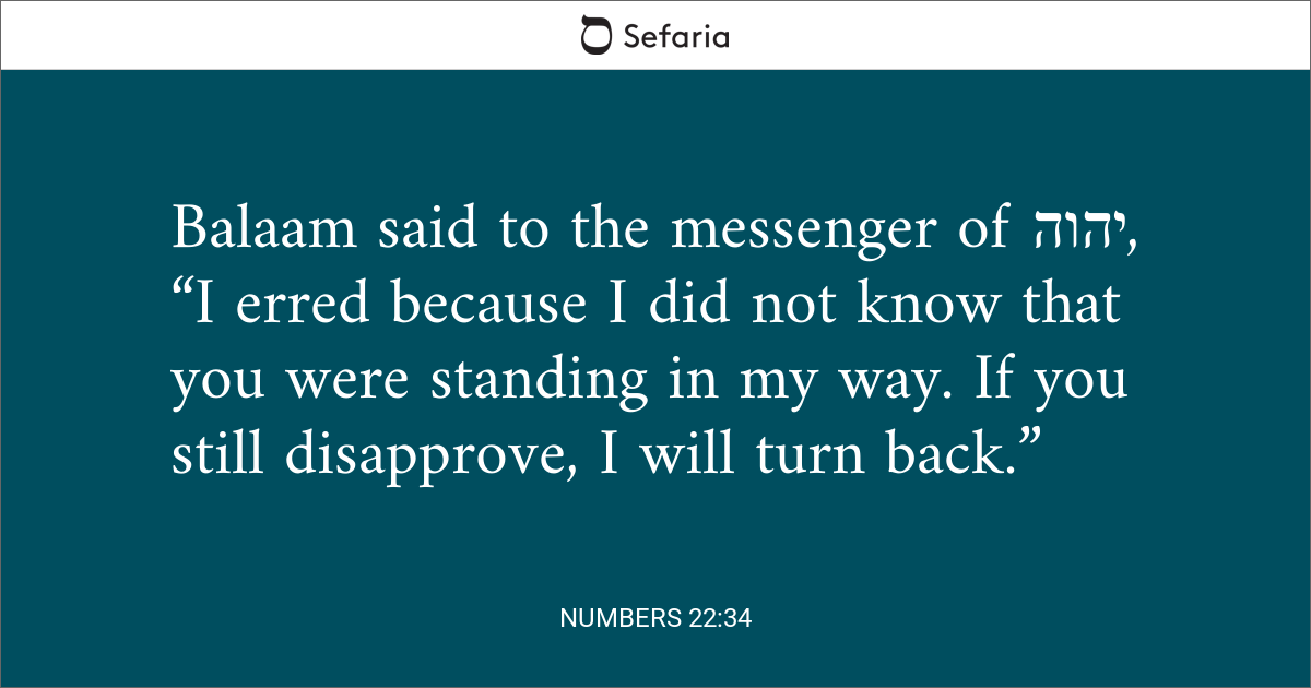 Numbers 22:34