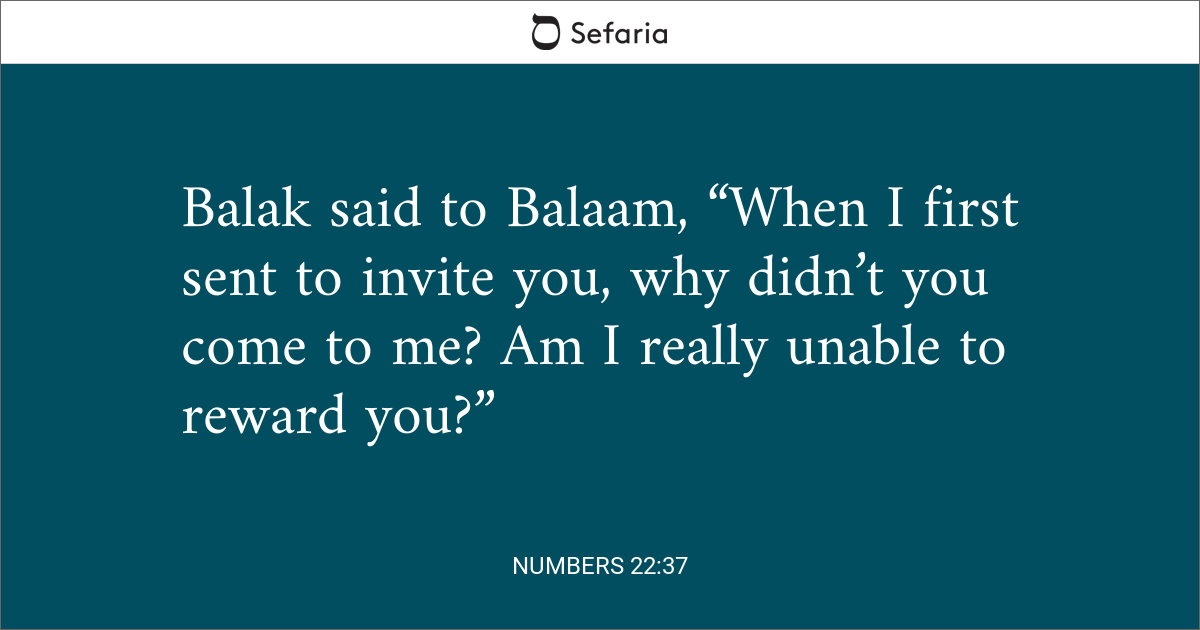Numbers 22:37