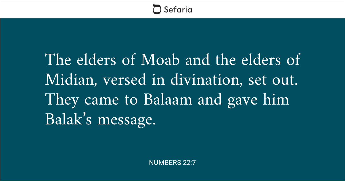 Numbers 22:7