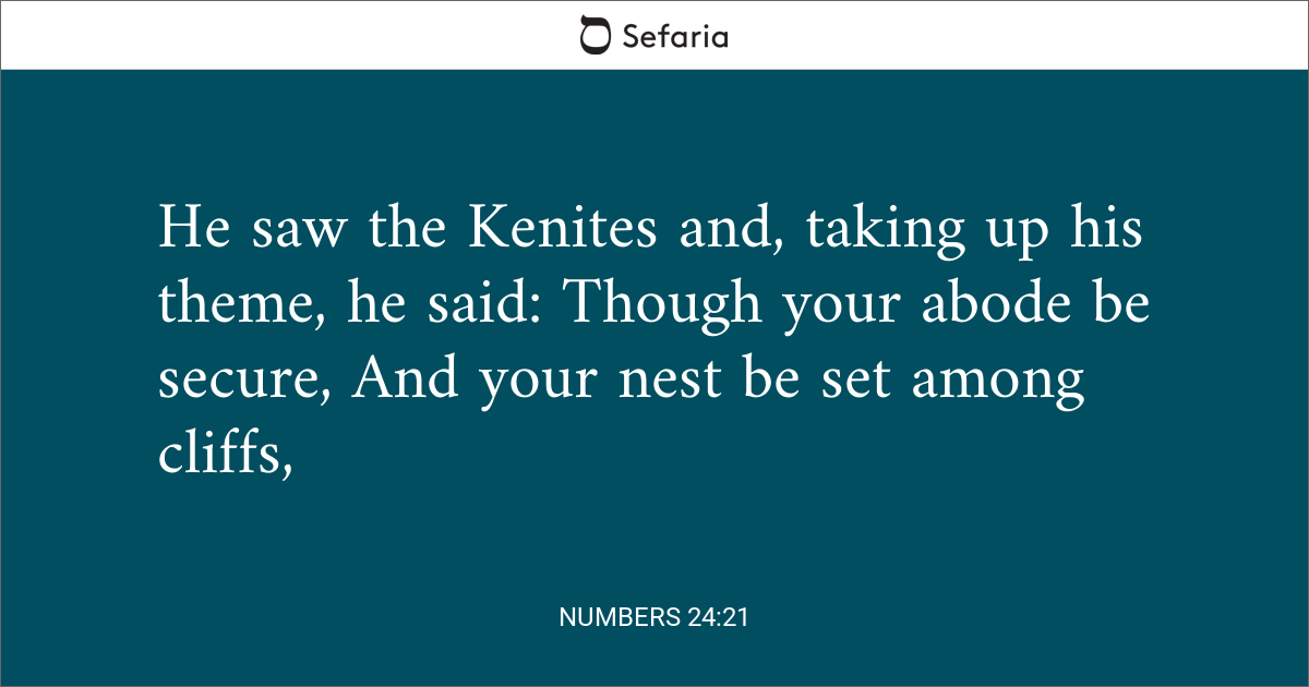 Numbers 24:21