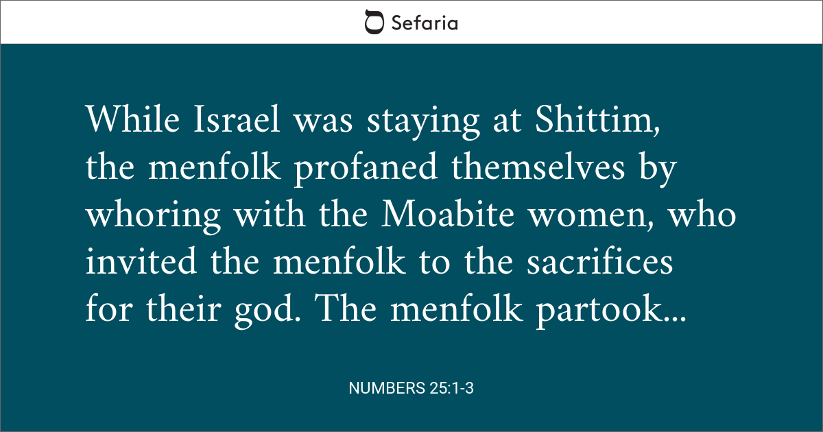 Numbers 25:1-3