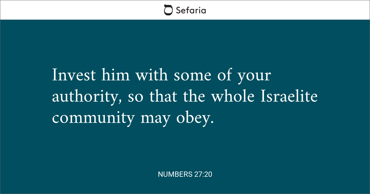 Numbers 27:20