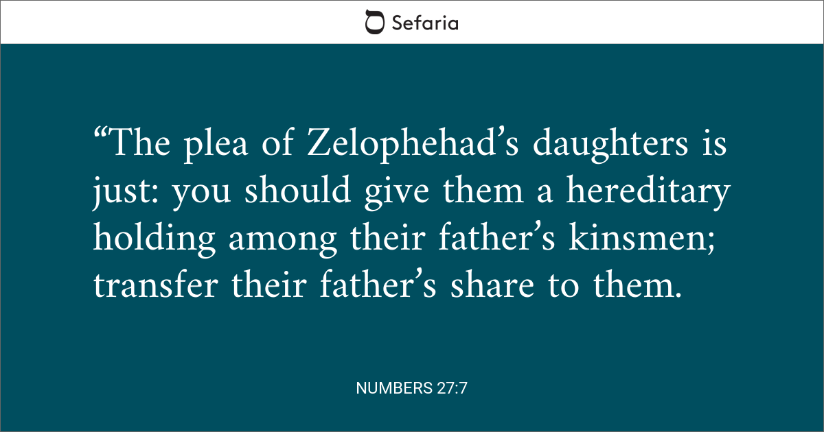 Numbers 27:7