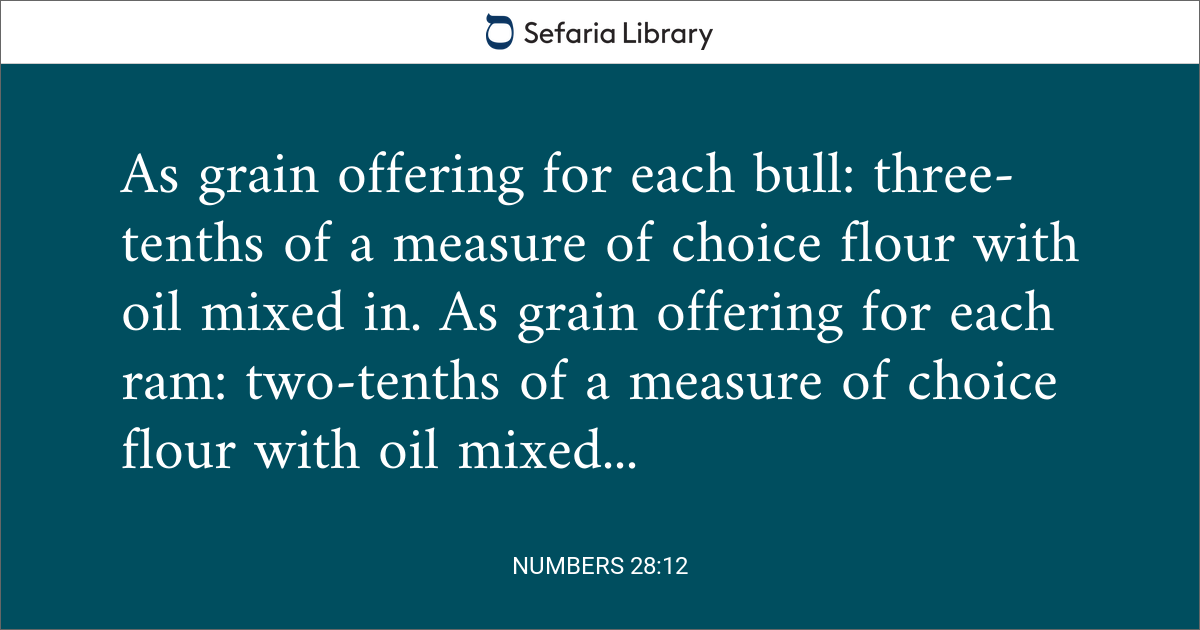 Numbers 28:12