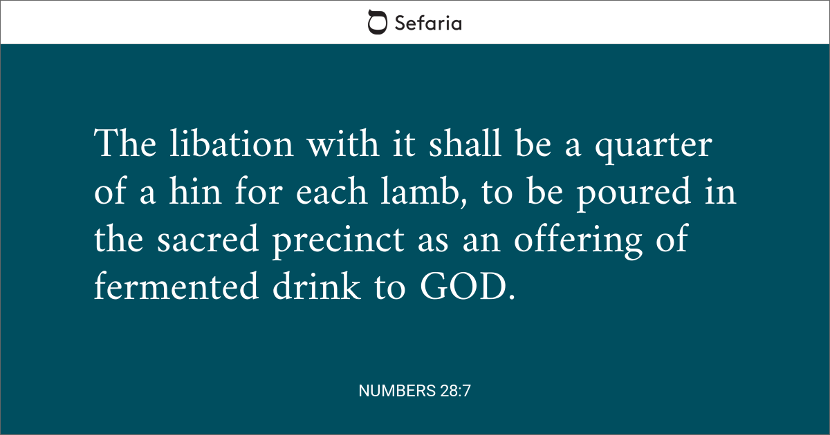 Numbers 28:7 | Sefaria Library