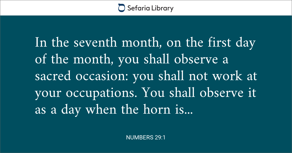 Numbers 29:1