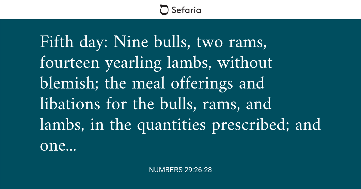Numbers 29:26-28
