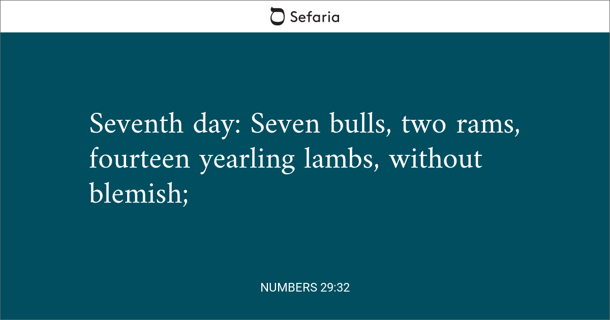 Numbers 29:32