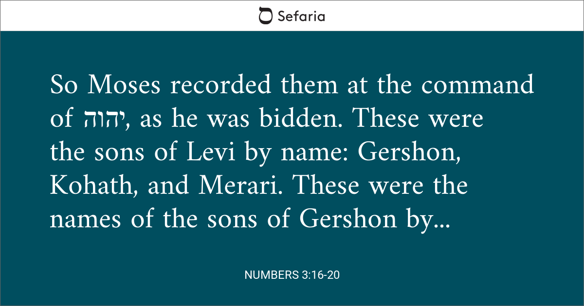 Numbers 3:16-20