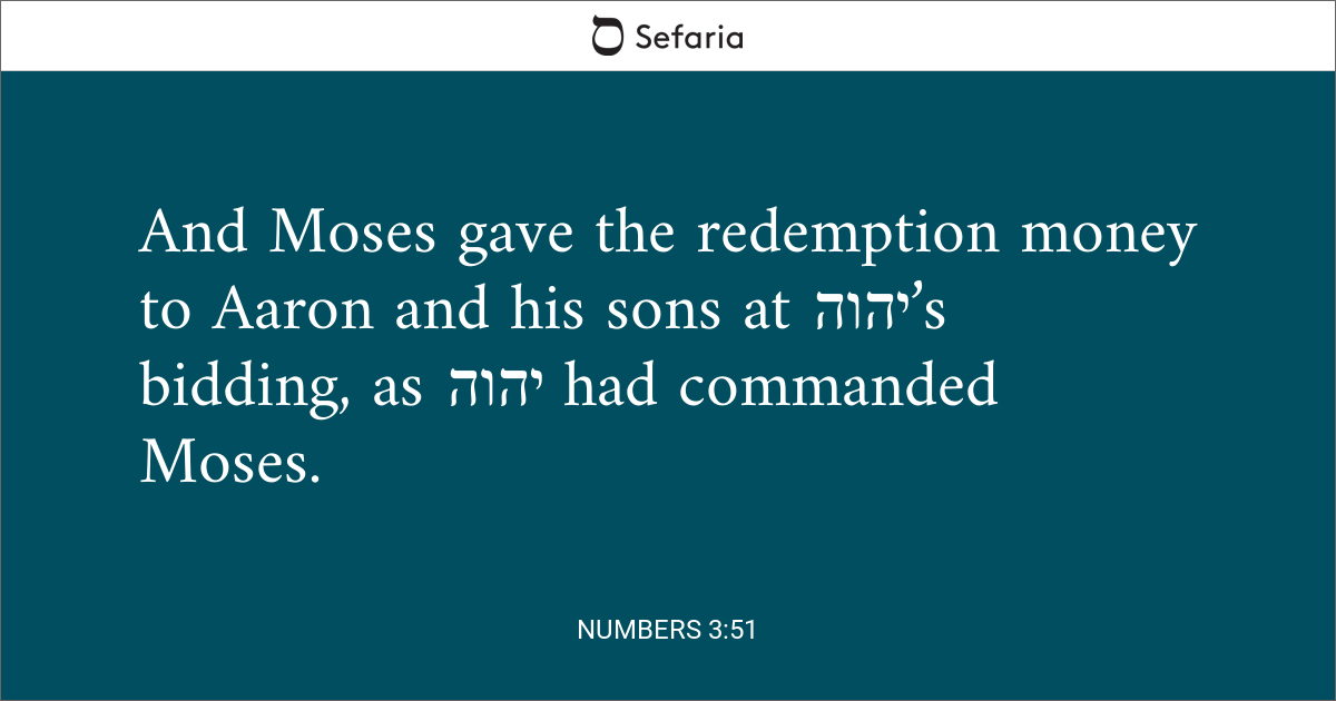 Numbers 3:51