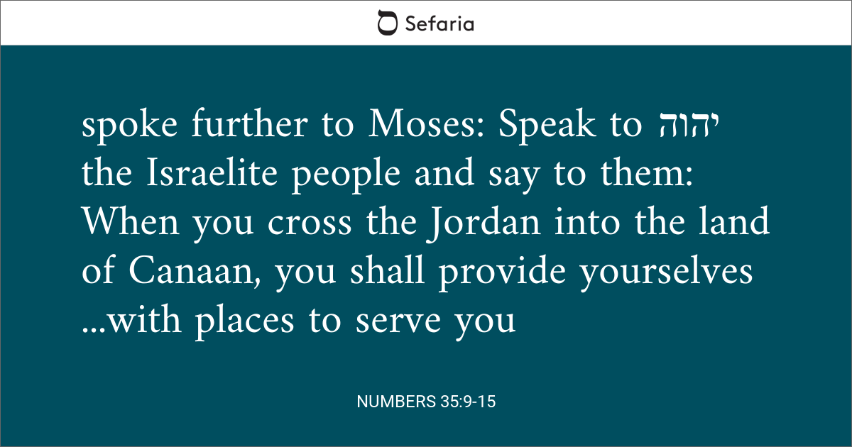 Numbers 35:9-15