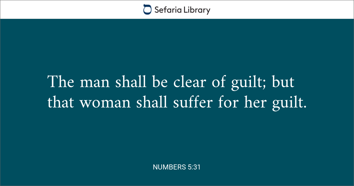 Numbers 5:31 | Sefaria Library