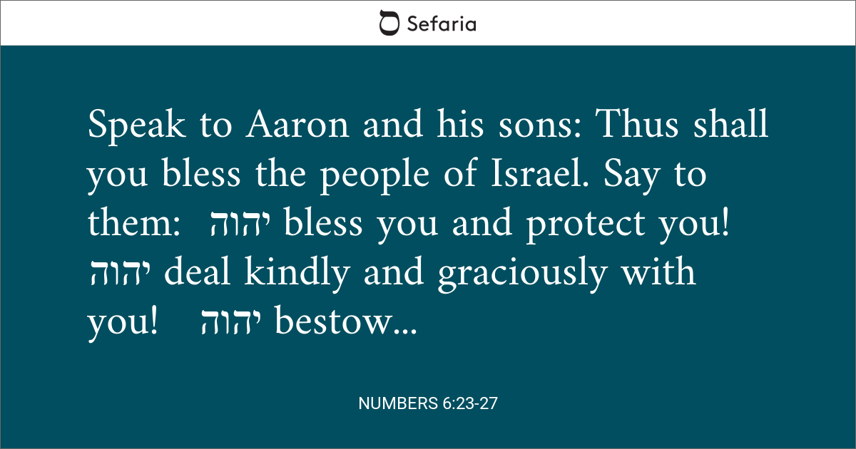 Numbers 6:23-27