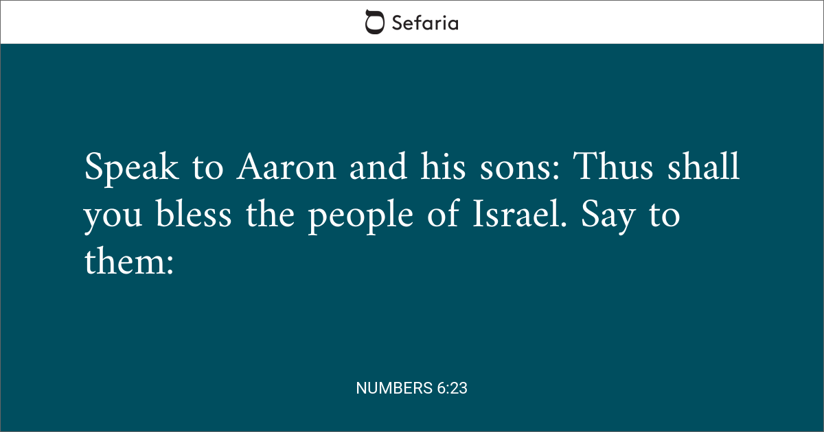 Numbers 6:23