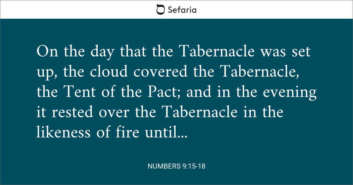 Numbers 9:15-18