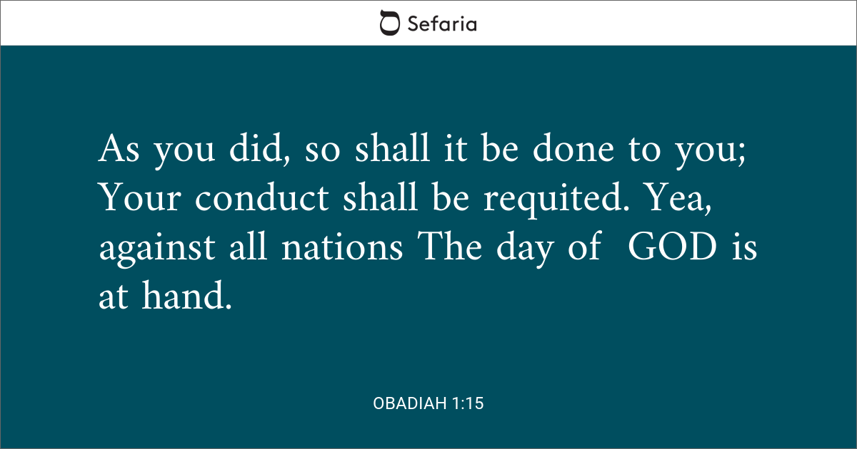Obadiah 1:15