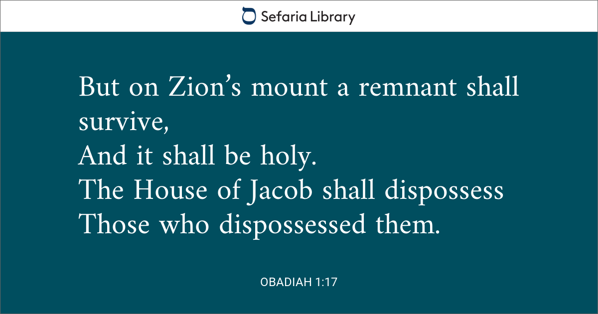 Obadiah 1:17