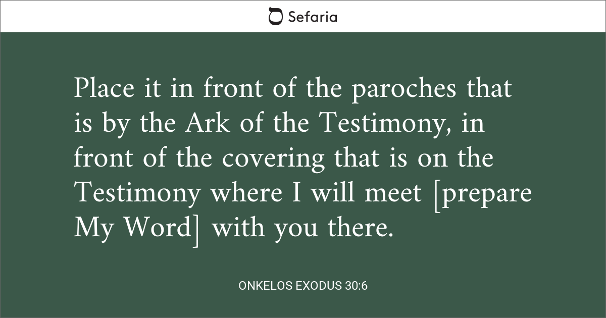 Onkelos Exodus 30:6