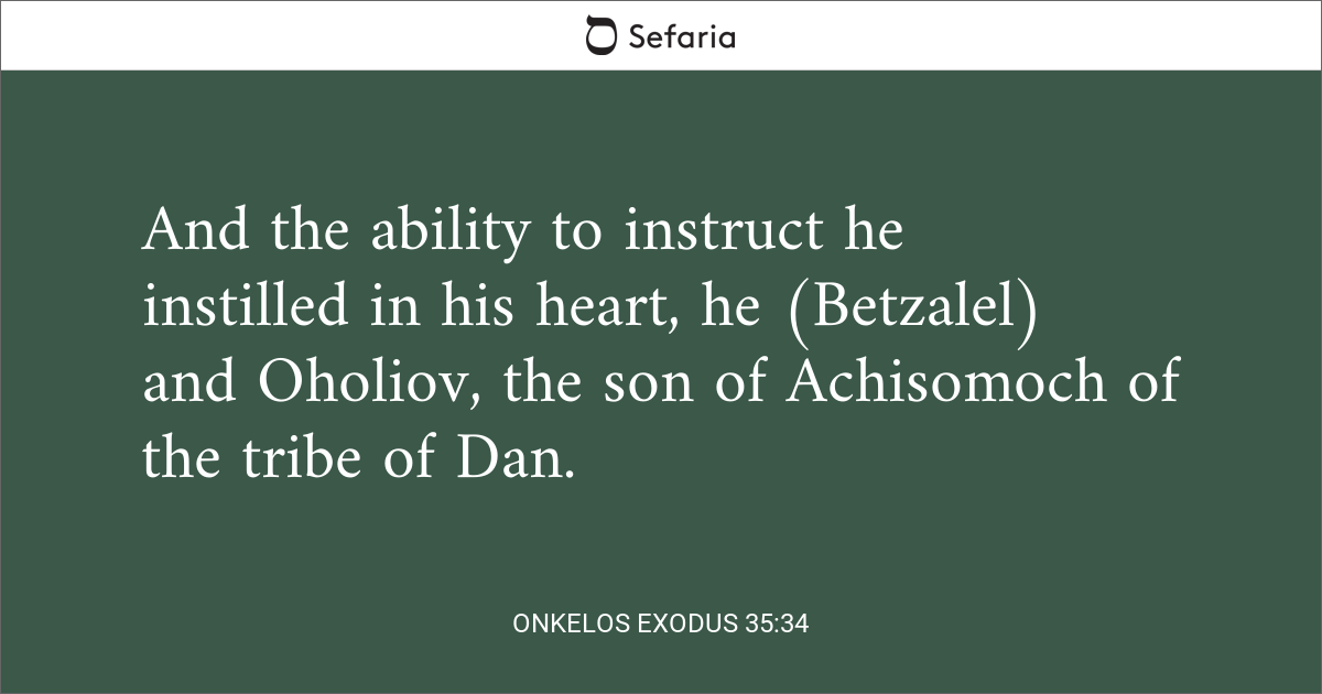 Onkelos Exodus 35:34