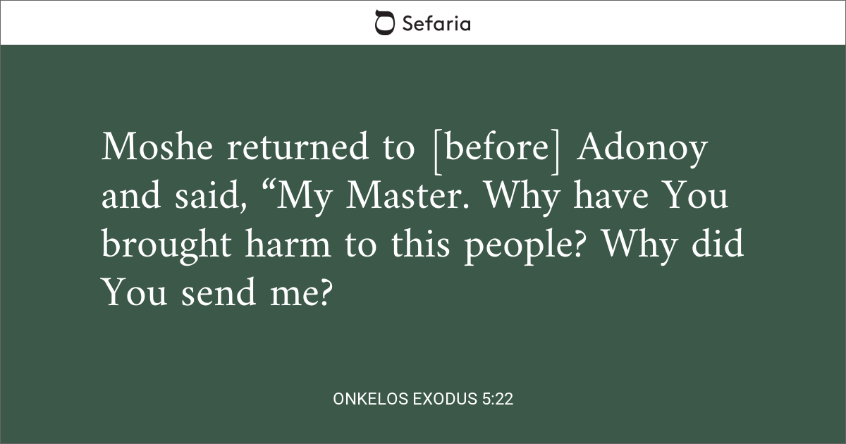 Onkelos Exodus 5:22