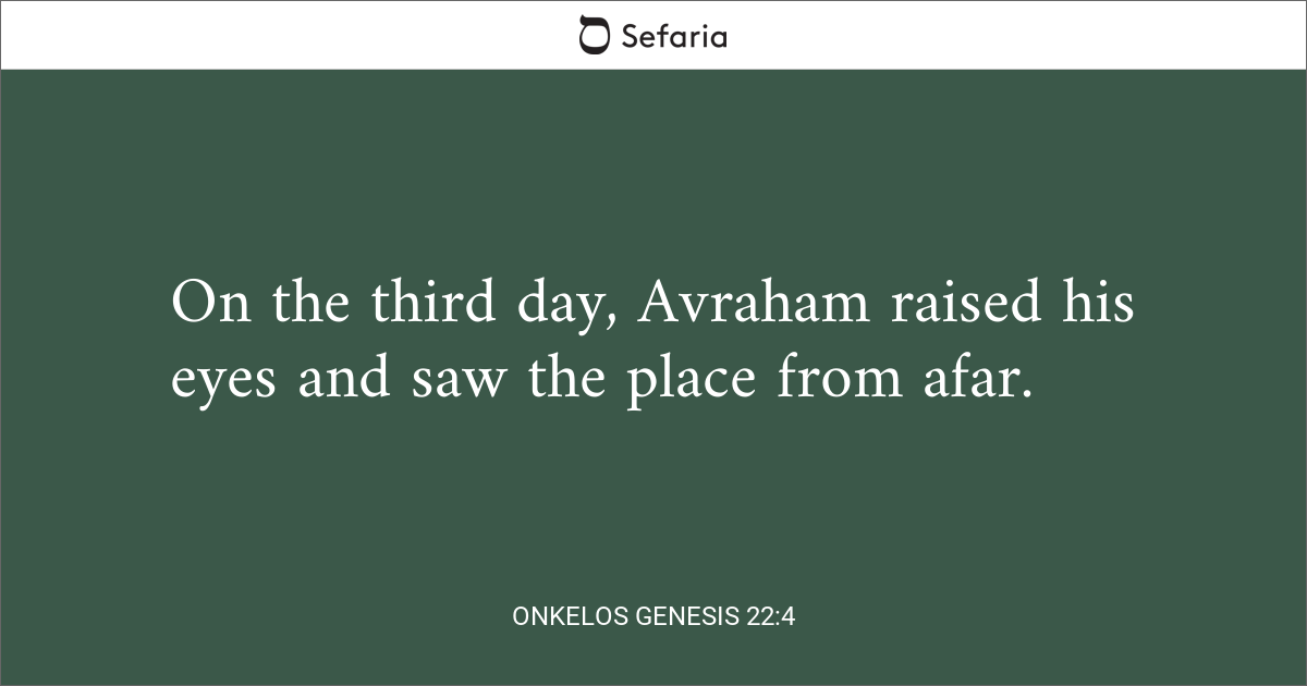Onkelos Genesis 22:4