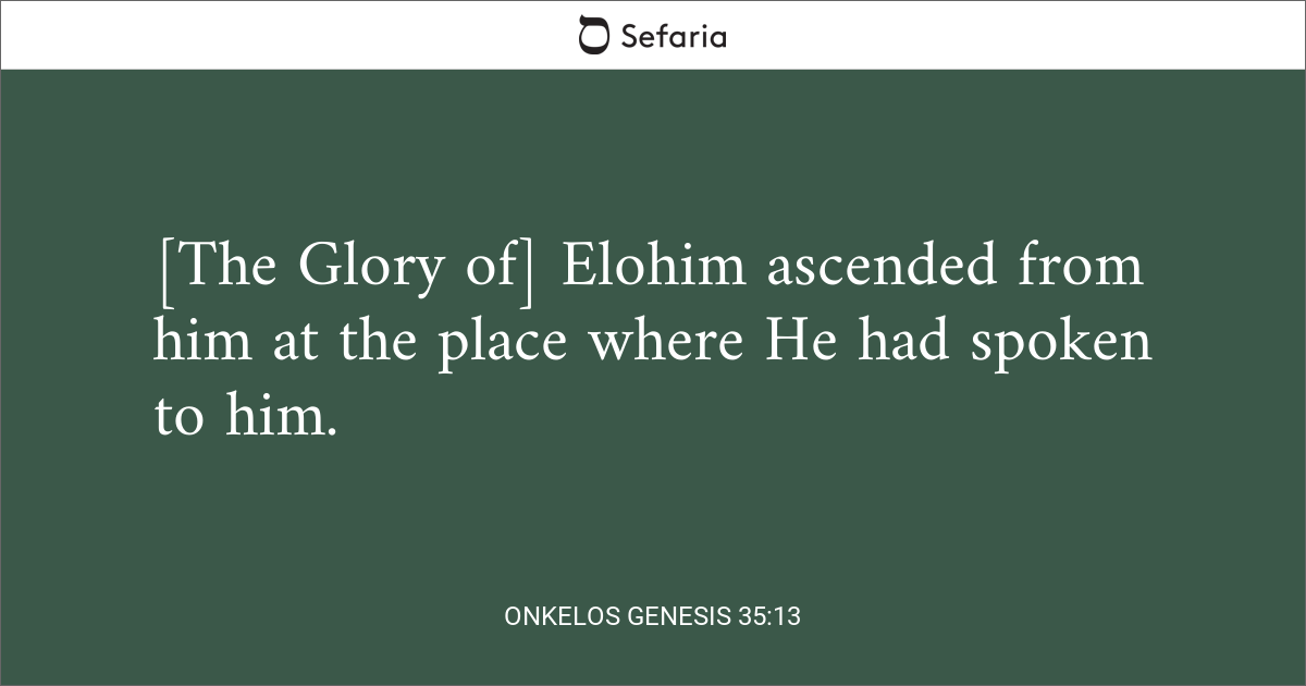 Onkelos Genesis 35:13 | Sefaria Library