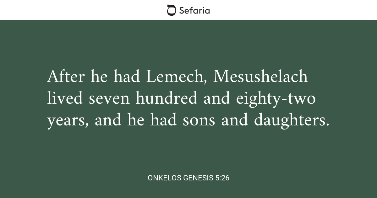 Onkelos Genesis 5:26